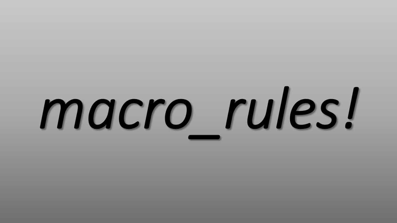 Macros Declarativas Em Rust macro rules EximiaCo